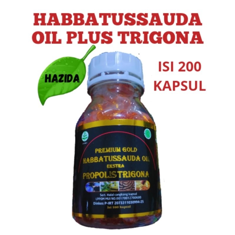 Jual Habbatussauda Oil Extra Propolis Trigona Premium Gold 200 Kapsul ...