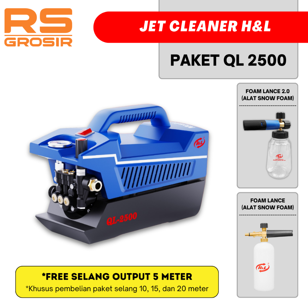 Jual H&L QL 2500 QL2500 Jet Cleaner Mesin Cuci Steam Motor Mobil High ...