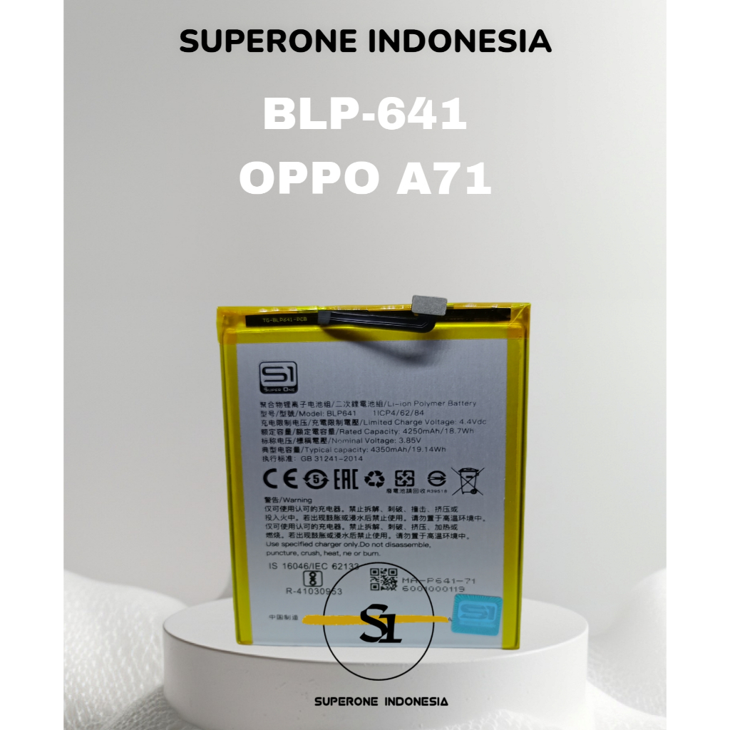 Jual Baterai Batre Batrai Oppo A71 BLP 641 Original Superone | Shopee ...