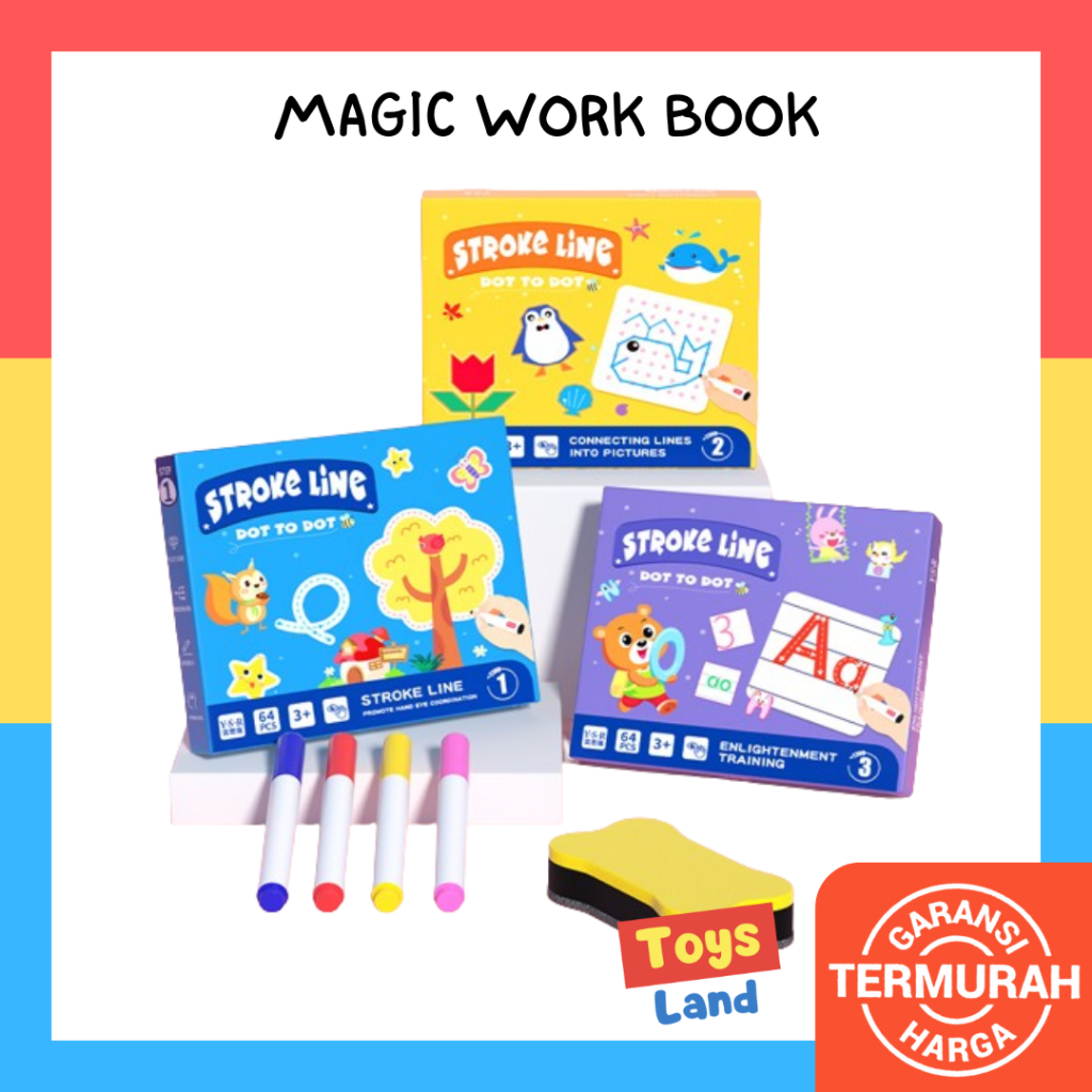 Jual Tracing Magic Book Wipe And Clean Tracing Book Activity Book Buku ...