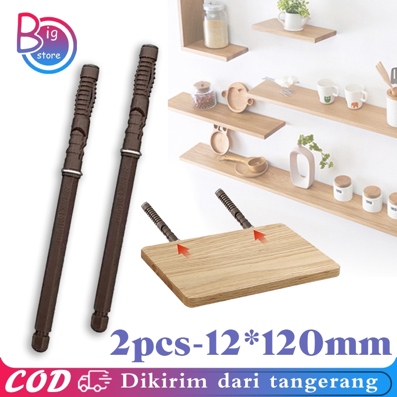 Jual Isi 2pcs 120mm Baut Ambalan Dinding Baut Rak Dinding Braket ...