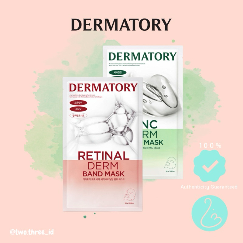 Jual DERMATORY Retinal Derm Band Sheet Mask masker wajah retinoid ...