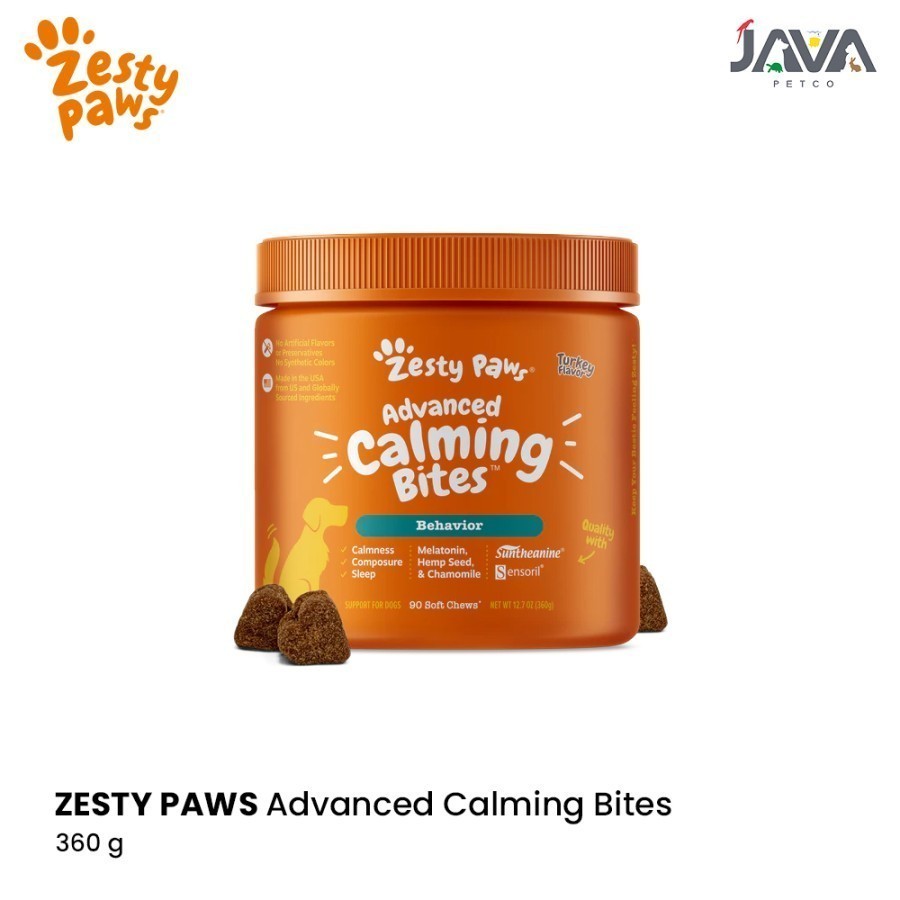 Jual Zesty Paws Calming Bites-Advanced Melatonin Stress Anxiety Turkey ...