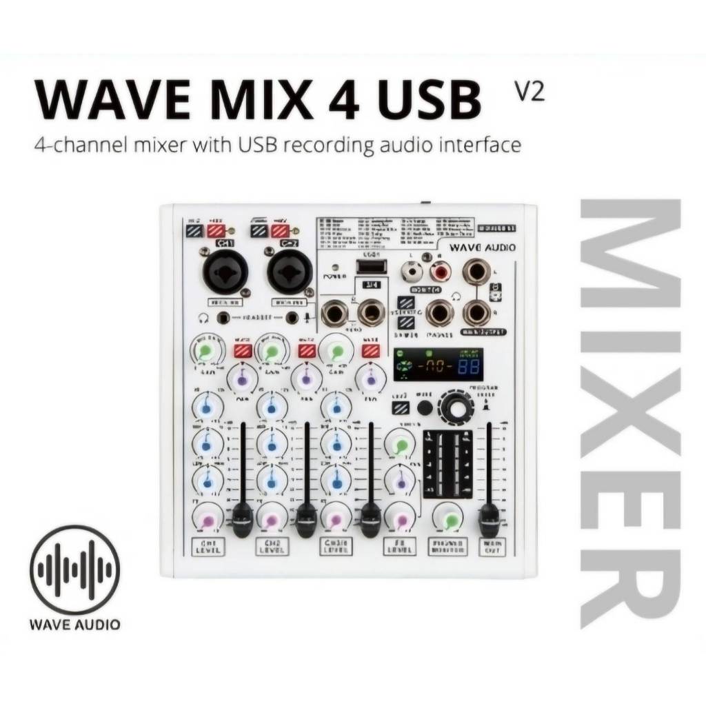Jual WAVE MIX4USB V2 mini mixer audio USB soundcard personal monitor ...