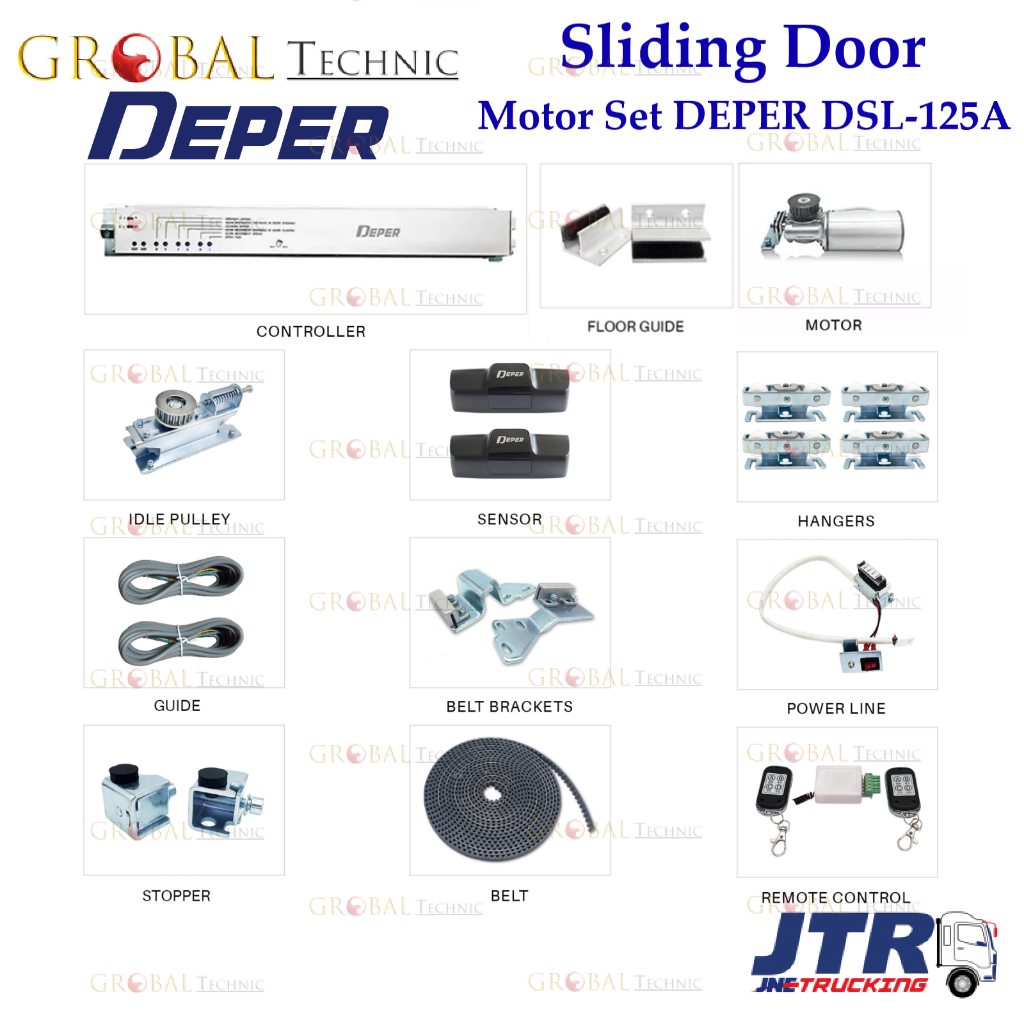 Jual Motor Set Automatic Sliding Door DEPER DSL-125A / Motor Pintu Kaca ...