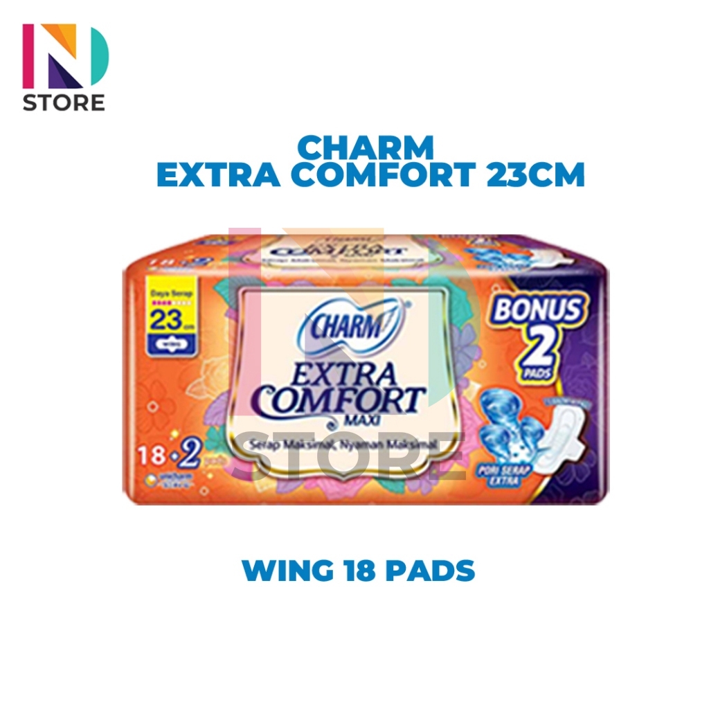 Jual Charm Extra Comfort 23CM Wing/Non Wing 18 & 26 Pads (1 Pcs/pack ...
