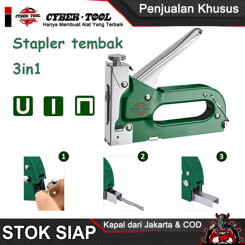 Jual 3in1 Staples Stapler Staple Gun Alat Tembak Paku Staples Manual 3 ...