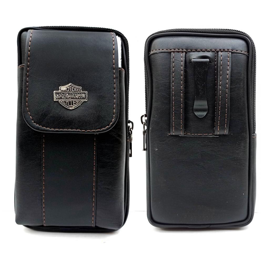 Jual Dompet Pinggang Hp Combi Flip Kulit Jumbo Max 7 WS Black Plat ...