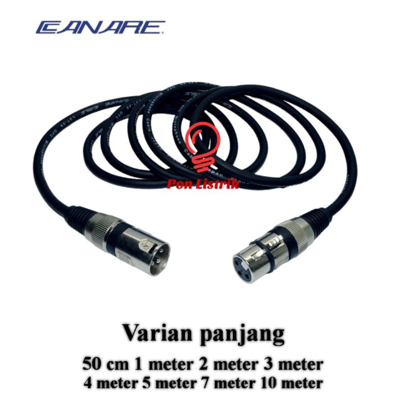 Jual Kabel mixer XLR canon male to female 1 meter canare | Shopee Indonesia