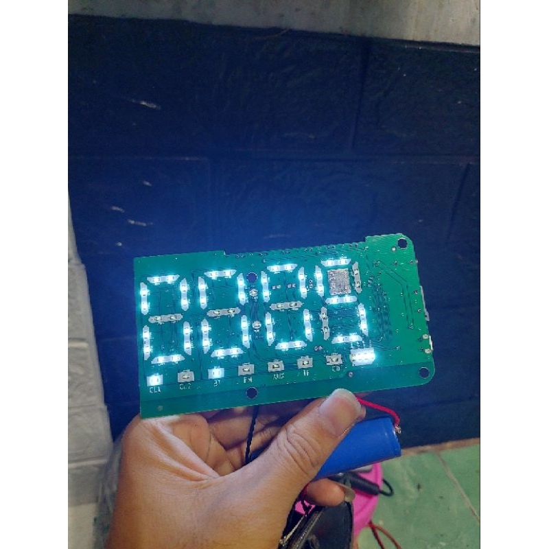 Jual Modul mesin pcb kit speaker Bluetooth jam led mp3 fm radio sd card ...