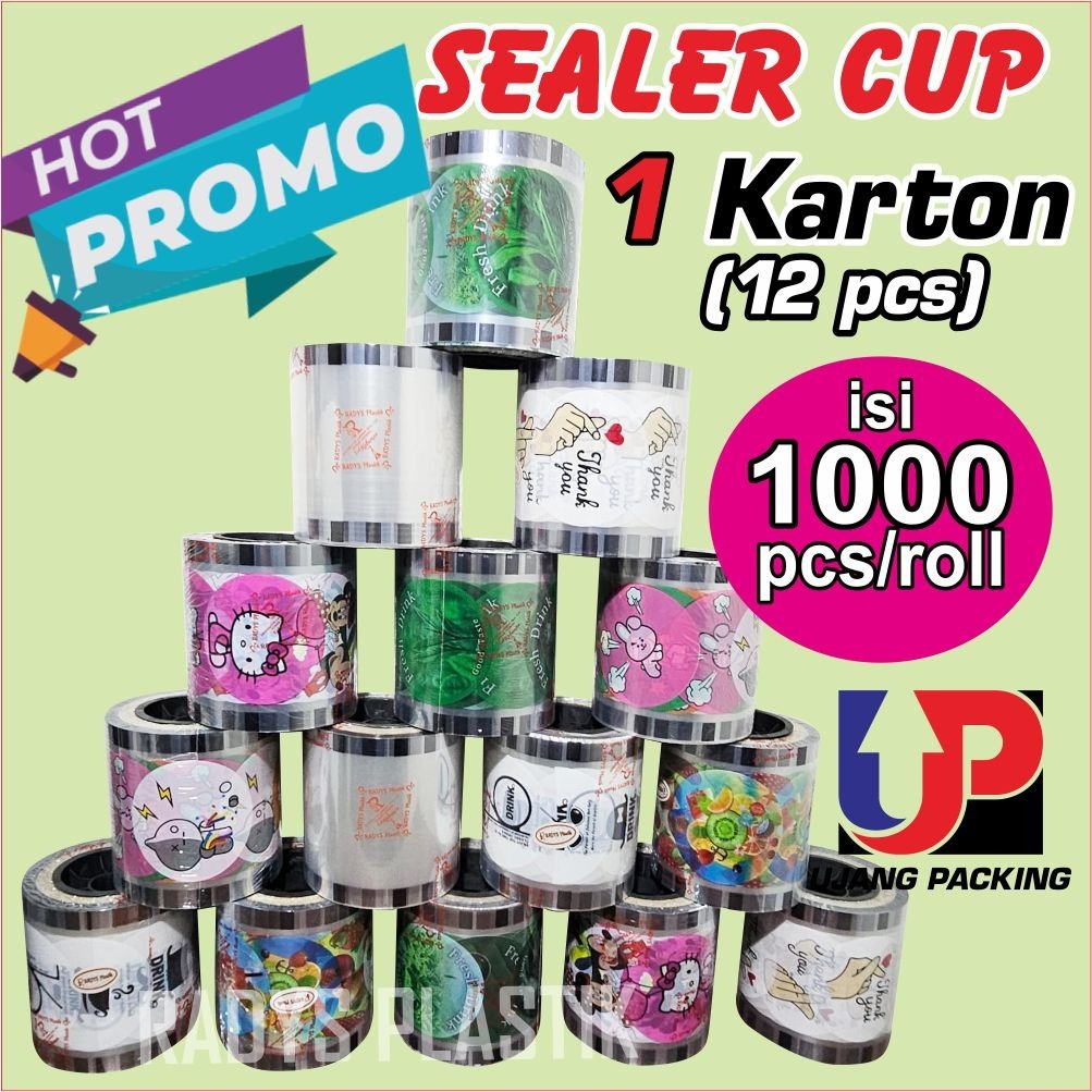 Jual 12ROLL PLASTIK CUP SEALER ISI 1000PCS (1DUS/1KARTON) | Shopee ...