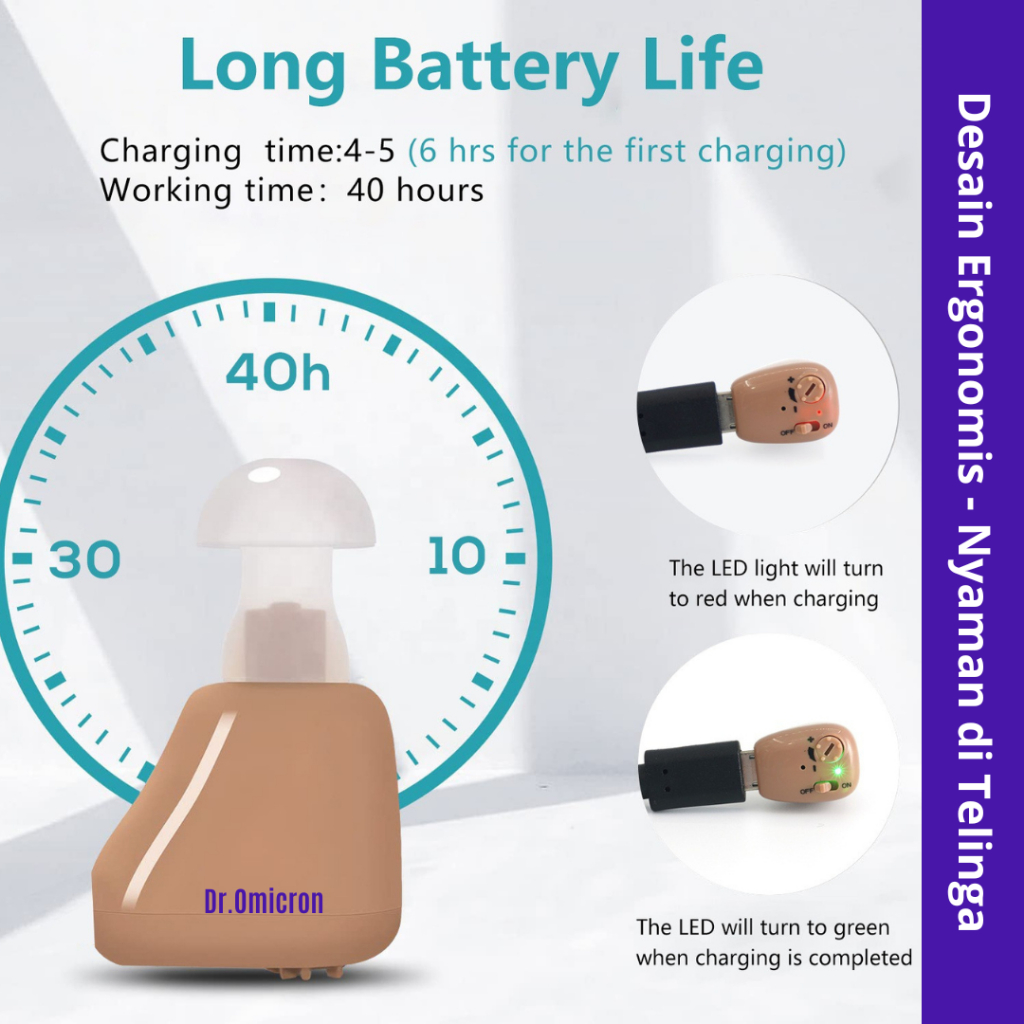 Jual Alat Bantu Dengar Nyaman Di Telinga rechargeable digital alat pendengaran telinga orang tua ...