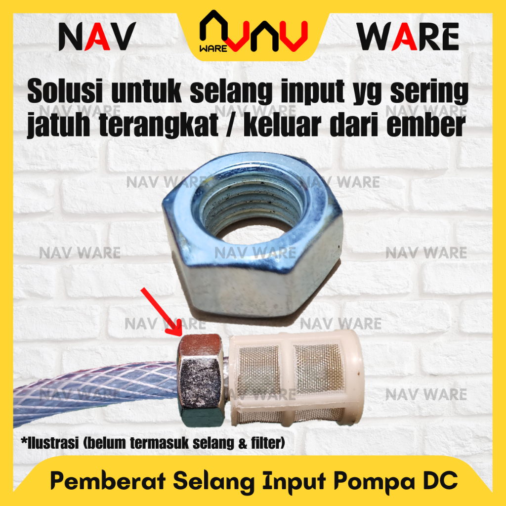 Jual Pemberat Filter Selang Air Input Pompa DC 12V Untuk Selang Serat ...
