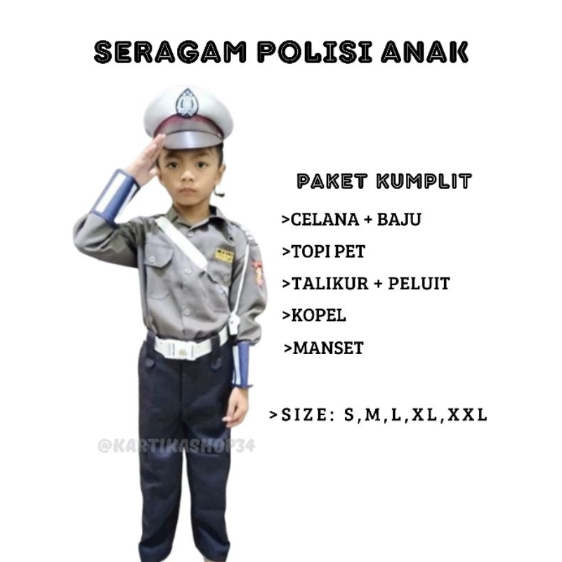 Jual BAJU SETELAN POLISI ANAK /SERAGAM POLISI ANAK | Shopee Indonesia