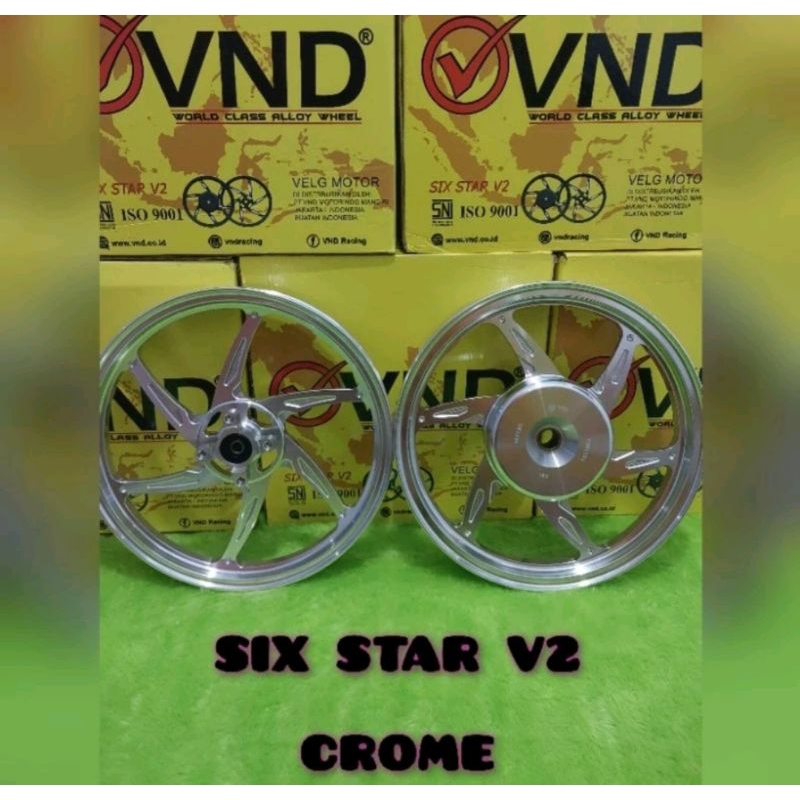 Jual VND Velg Six Star V2 Series For Mio Sporty / Beat / Scoopy / Vario 110 / Vario 125 / Vario ...