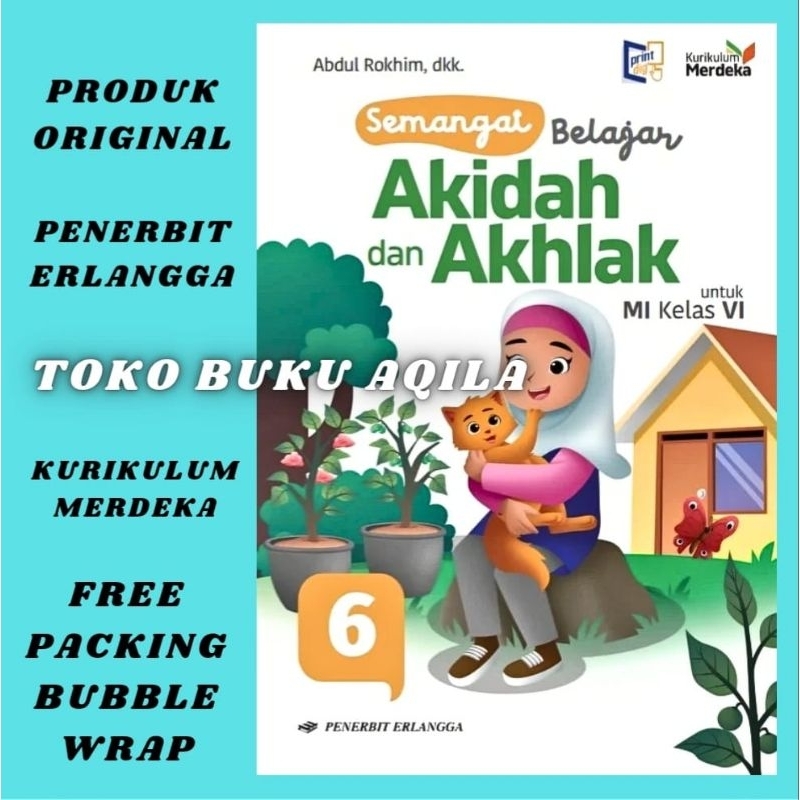 Jual Buku Akidah dan Akhlak Kelas 1 2 3 4 5 6 MI Erlangga Kurikulum Merdeka Original | Shopee ...