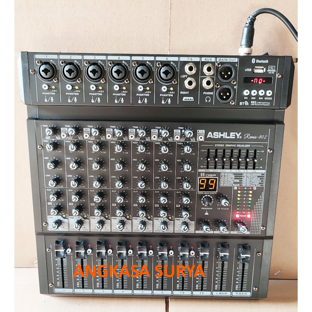 Jual Mixer ASHLEY REMIX802 REMIX 802 ORIGINAL 8 Channel Effect Reverb ...