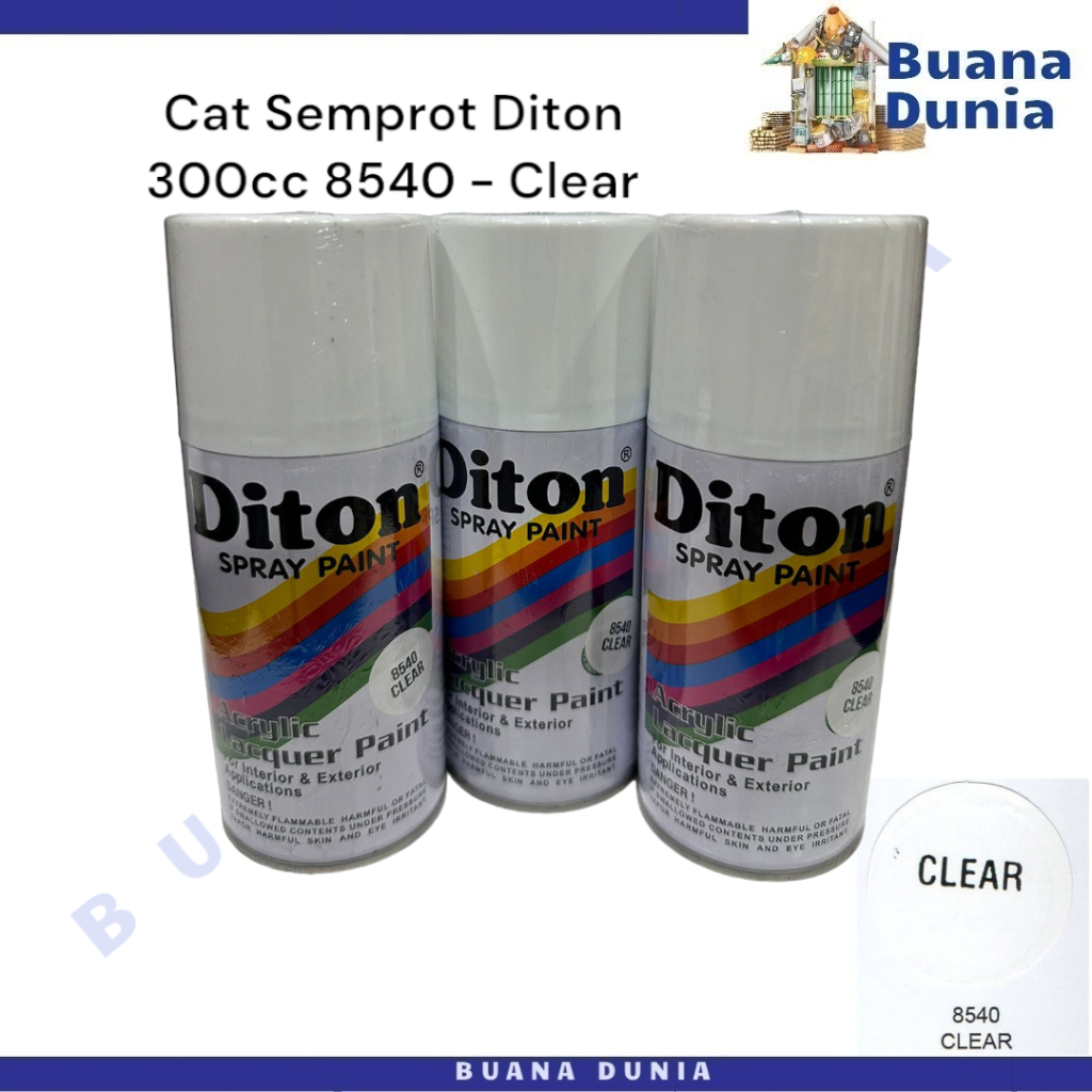 Jual Pilox DITON 300cc | 8540 Clear 300ml | Pilok Cat Semprot | Pylox Spray Paint | (1PC ...