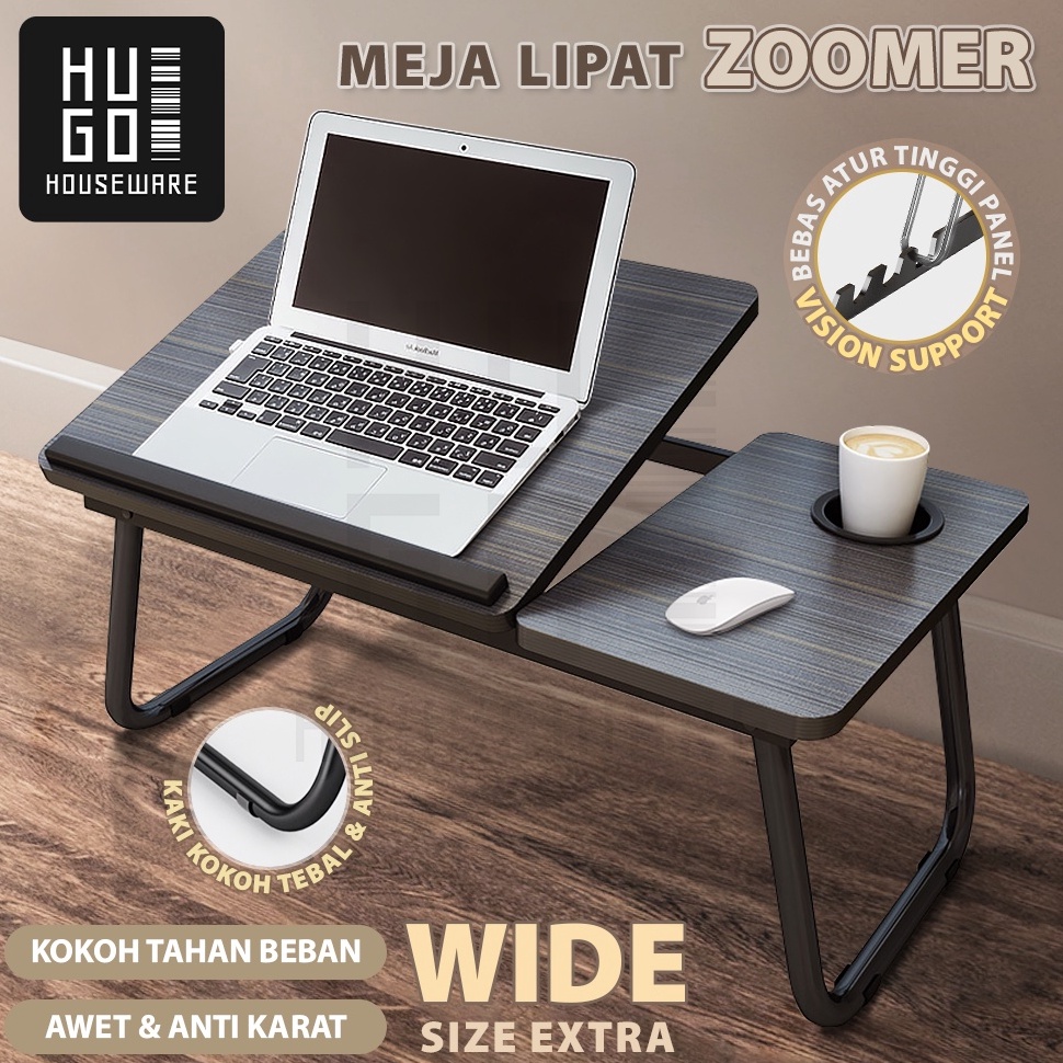 Jual Terbagus HUGO Meja Laptop Lipat Foldable Desk Zoomer Belajar ...