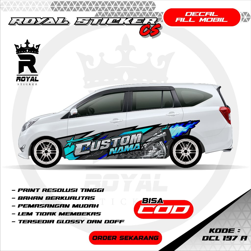 Jual STIKER DECAL MOBIL FORTUNER PAJERO ROCKY XENIA DESAIN THAILOOK ...