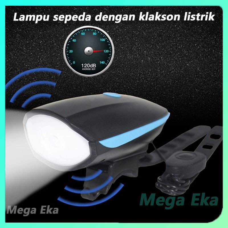 Jual Lampu Sepeda dengan Klakson Listrik - Biru Isi Ulang,Aksesoris ...