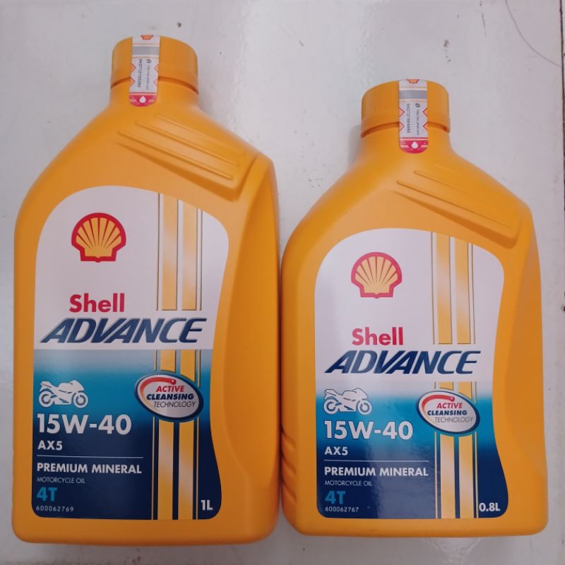 Jual Shell Advance AX5 Sae 15w 40 Premium Mineral Sae Active Cleansing ...