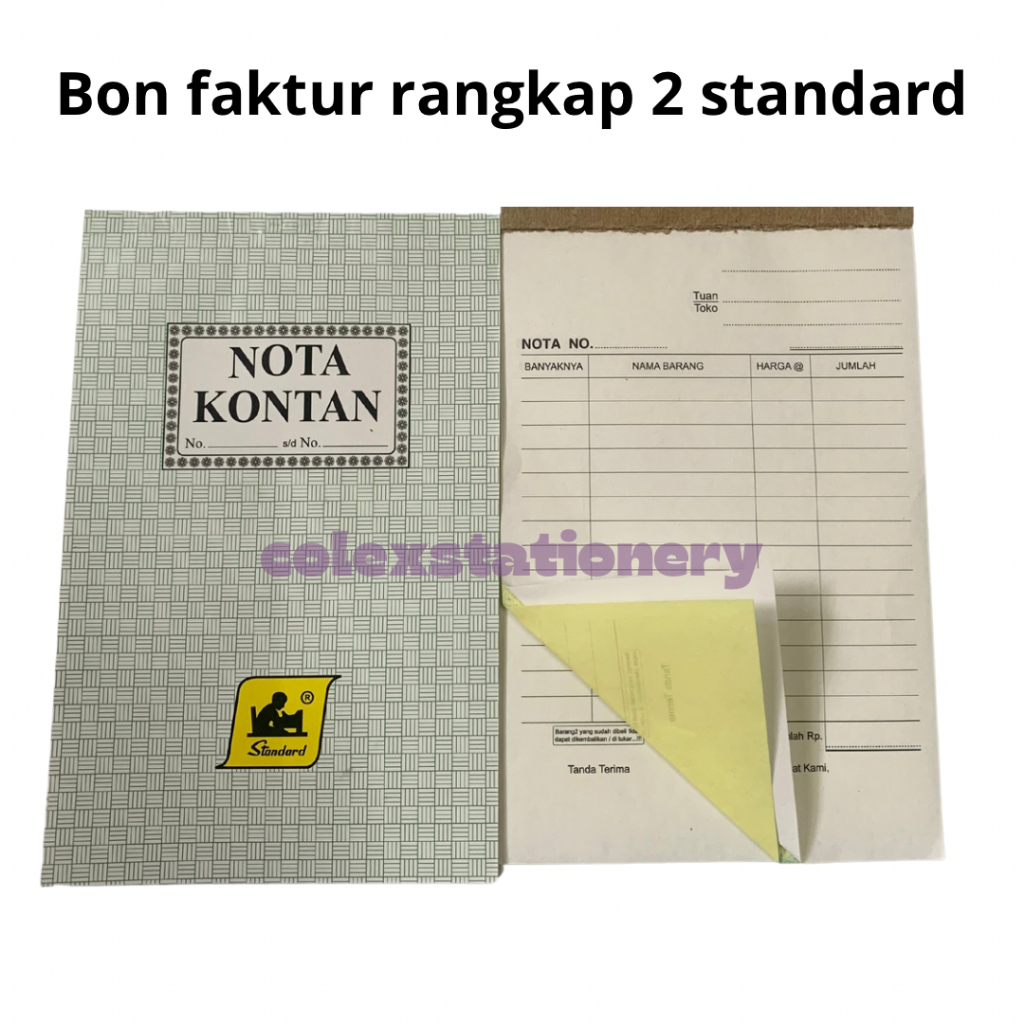 Jual Bon / Bon Faktur Ncr Rangkap 2 Ply Tegak / Buku Nota Kontan Ukuran ...