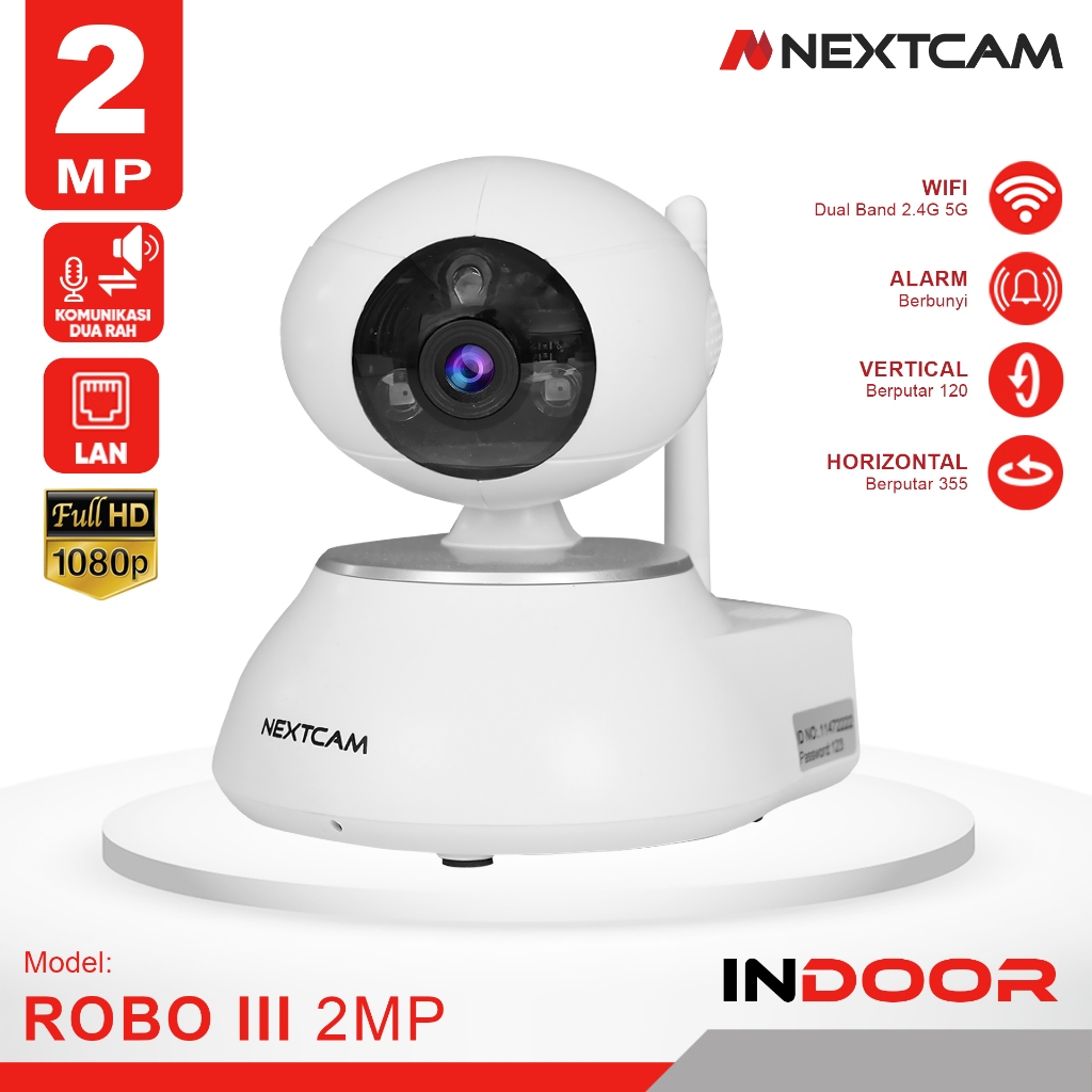 Jual Nextcam Kamera Cctv Ipcam Wifi Indoor Tanpa Kabel Infrared PTZ ...