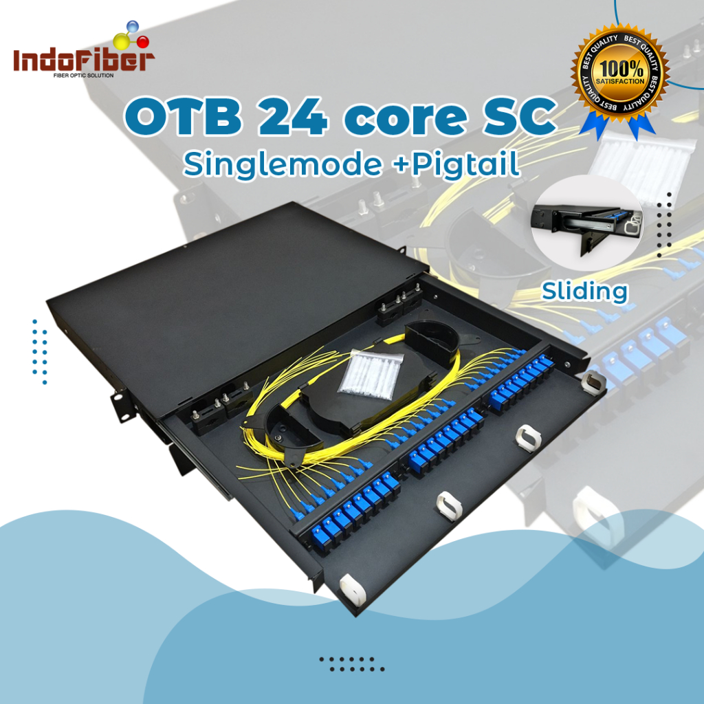 Jual INDOFIBER OTB 24 core SC Singlemode rackmount sliding rail ...