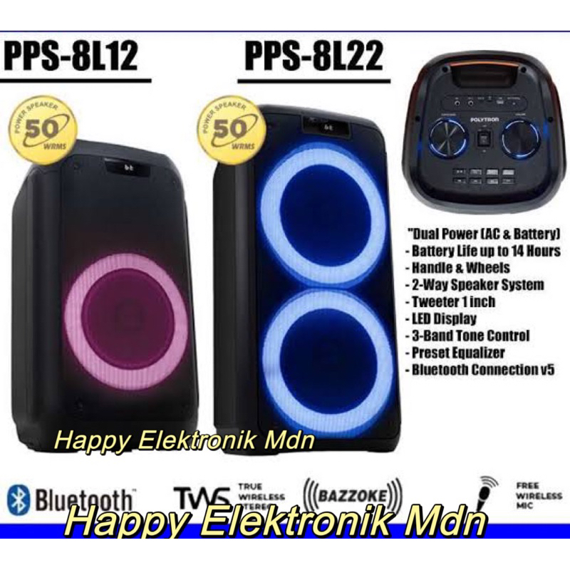 Jual Polytron Party Speaker Bluetooth Karaoke (Sudah Termasuk 1 Mic ...
