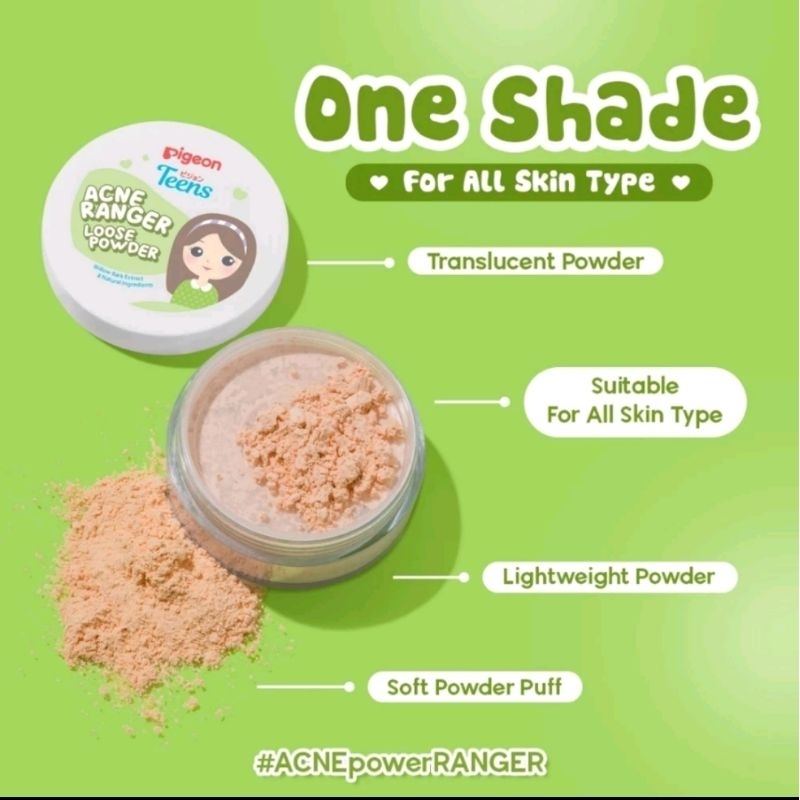 Jual PIGEON TEENS Acne Ranger Loose Powder | Bedak Jerawat | Shopee ...