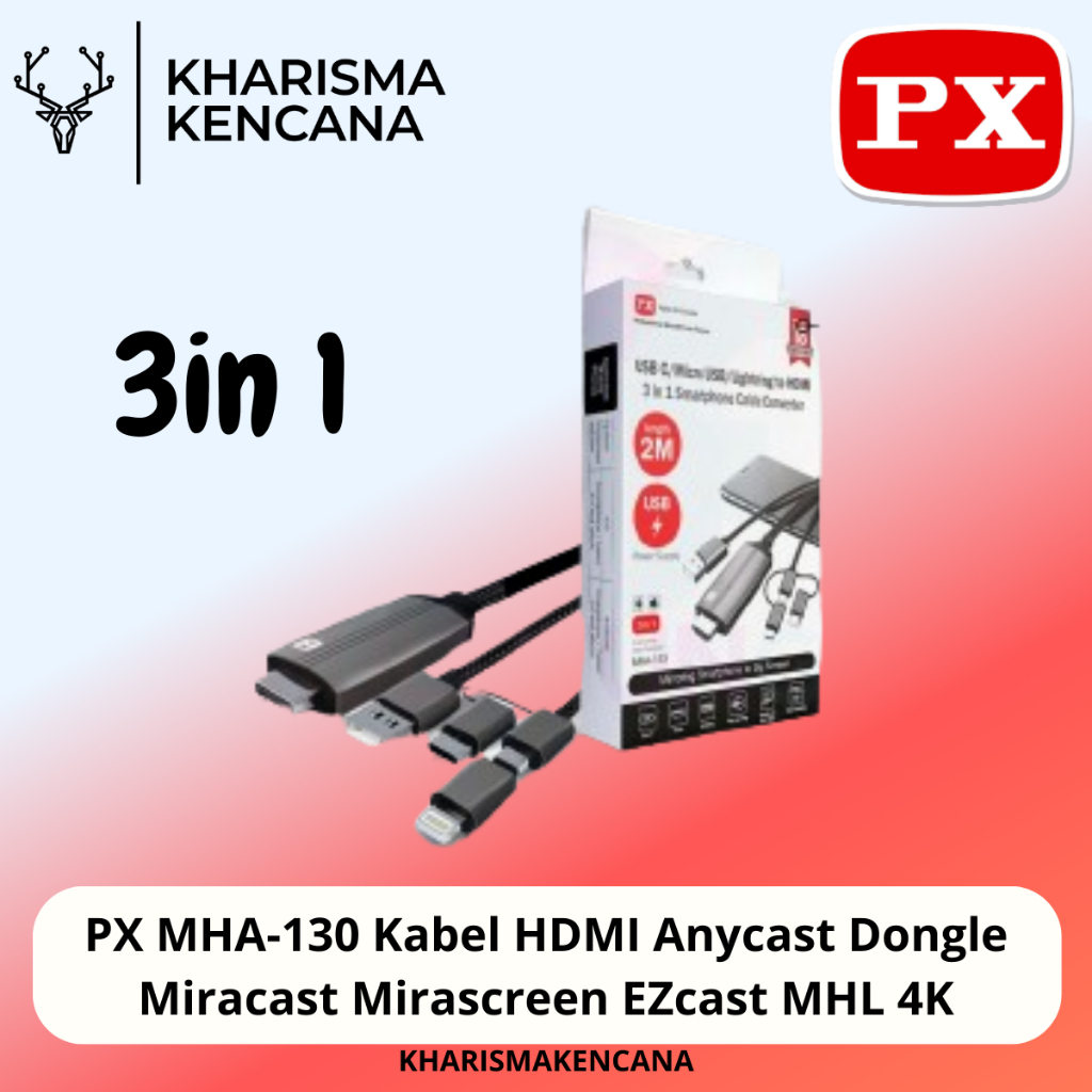 Jual PX MHA-130 Kabel HDMI Anycast Dongle Miracast Mirascreen EZcast ...