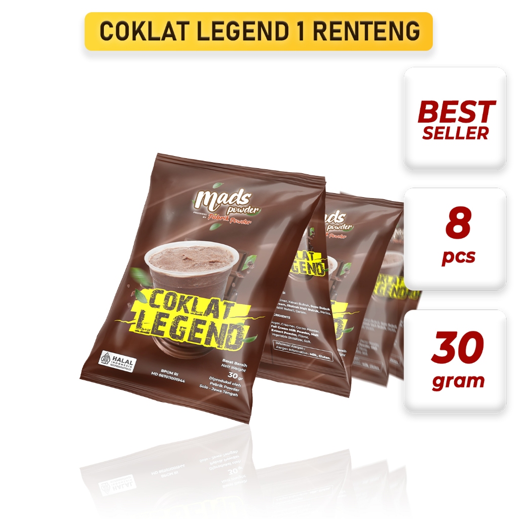 Jual Powder Minuman Coklat Legend, 1 Renteng isi 8 Sachet | Shopee ...