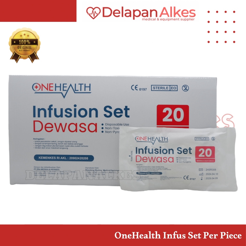 Jual OneHealth Infus Set Dewasa Satuan Per Piece Selang Disposable ...