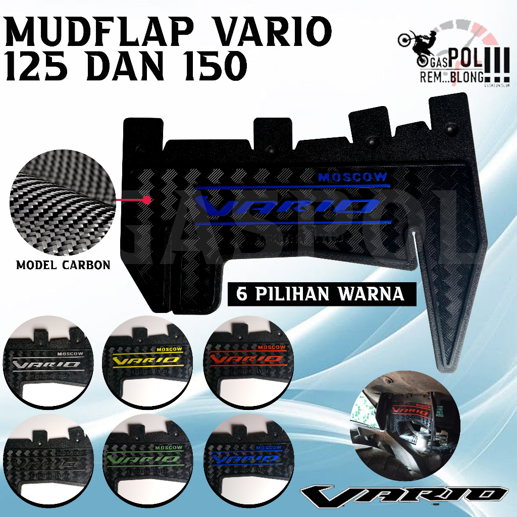 Jual MUDFLAP MUDLAP VARIO 125 150 KARET MUD LAP FLAP RUBBER PELINDUNG ...
