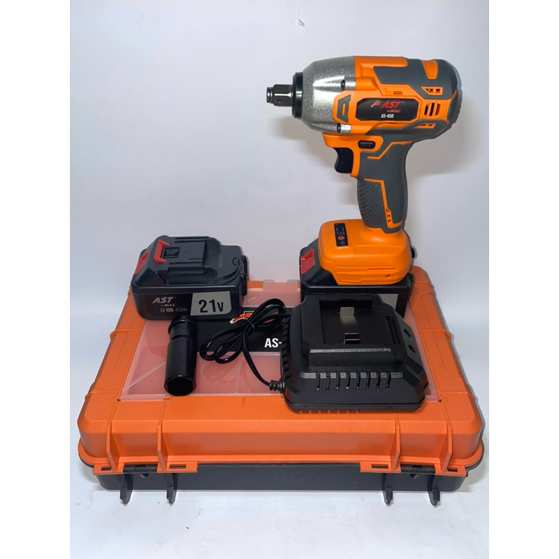 Jual mesin impact wrench as-450 AST / pembuka baut baterai 1/2" 21V (2 ...