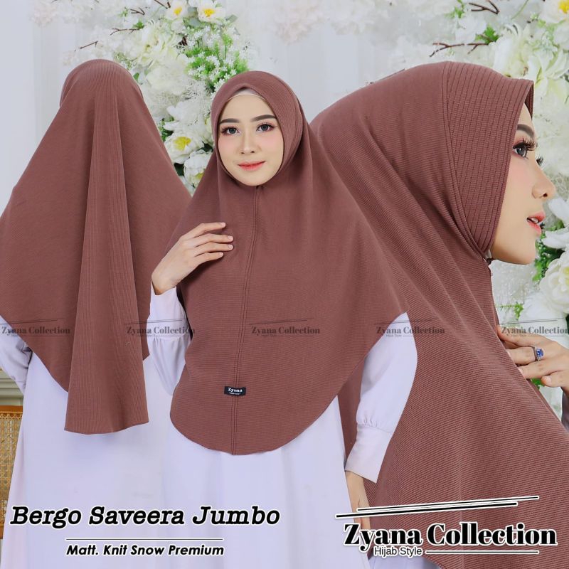 Jual (SIZE 85/105) Jibab instan Knit Jumbo /Bergo KNIT Premium SAVERA ...