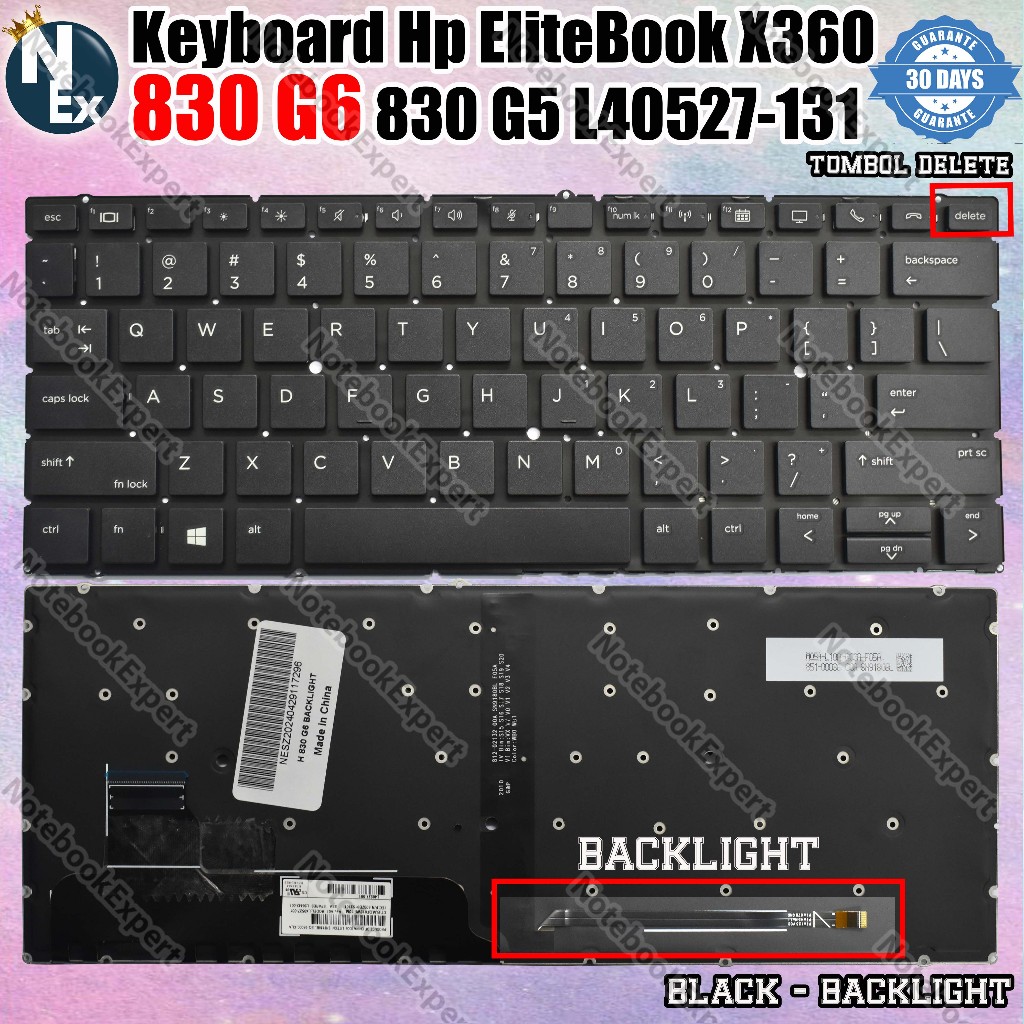 Jual Keyboard Hp EliteBook X360 830 G6 830 G5 L40527-131 Backlight ...