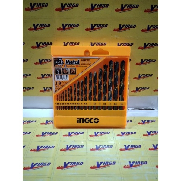 Jual AKDB1195 MATA BOR BESI SET 19 PCS INGCO AKDB 1195 | Shopee Indonesia