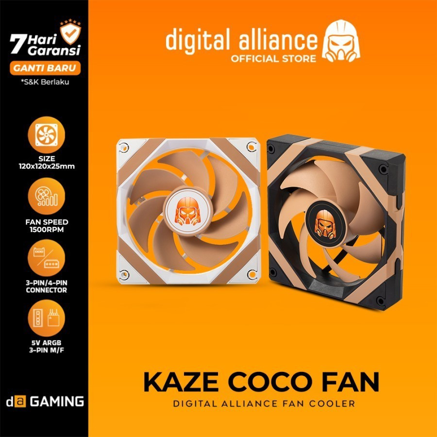 Jual Fan Digital Alliance Kaze Coco - PWM 1500RPM Gaming Case Cooling ...