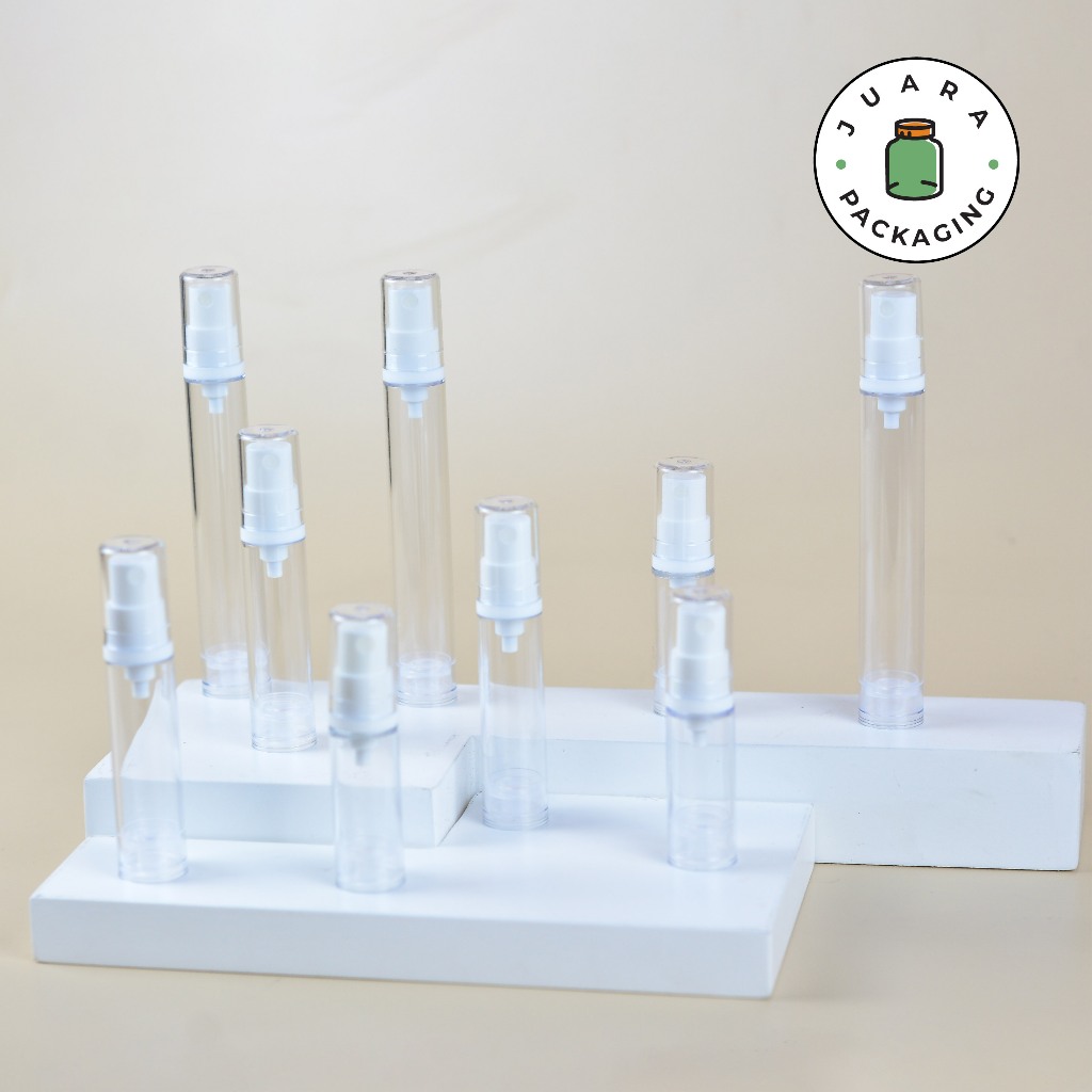 Jual Botol Spray Airless 5ml 10ml 15ml Botol Bening Transparan Acrylic ...