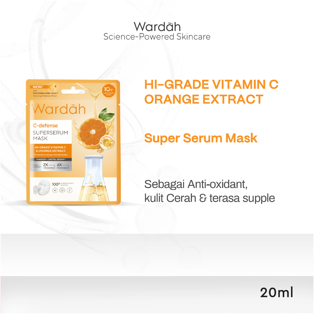 Jual Wardah C-Defense SuperSerum Mask 20Ml | Shopee Indonesia