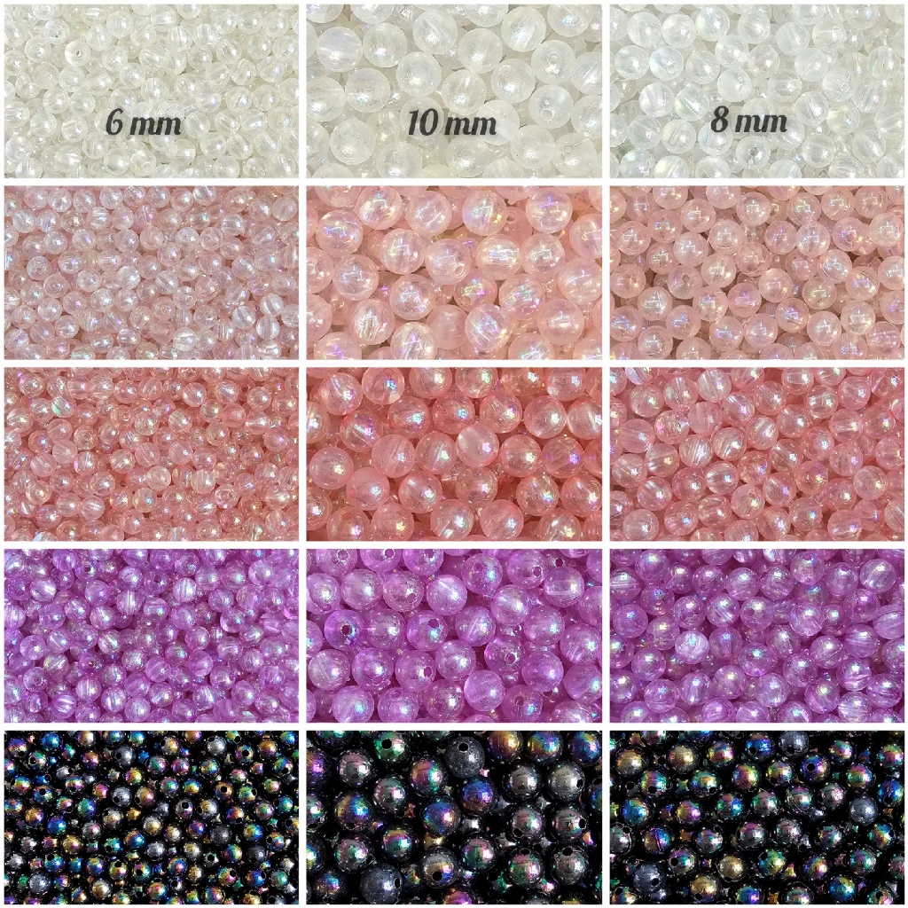 Jual (50gr) Manik Manik Mote Kerajinan Tangan Beads DIY Bola Kilap ...