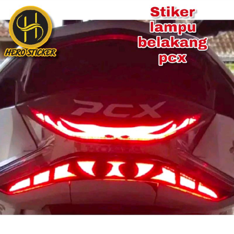 Jual Sticker stiker lampu belakang pcx 150 cc / sticker lampu stop lamp ...