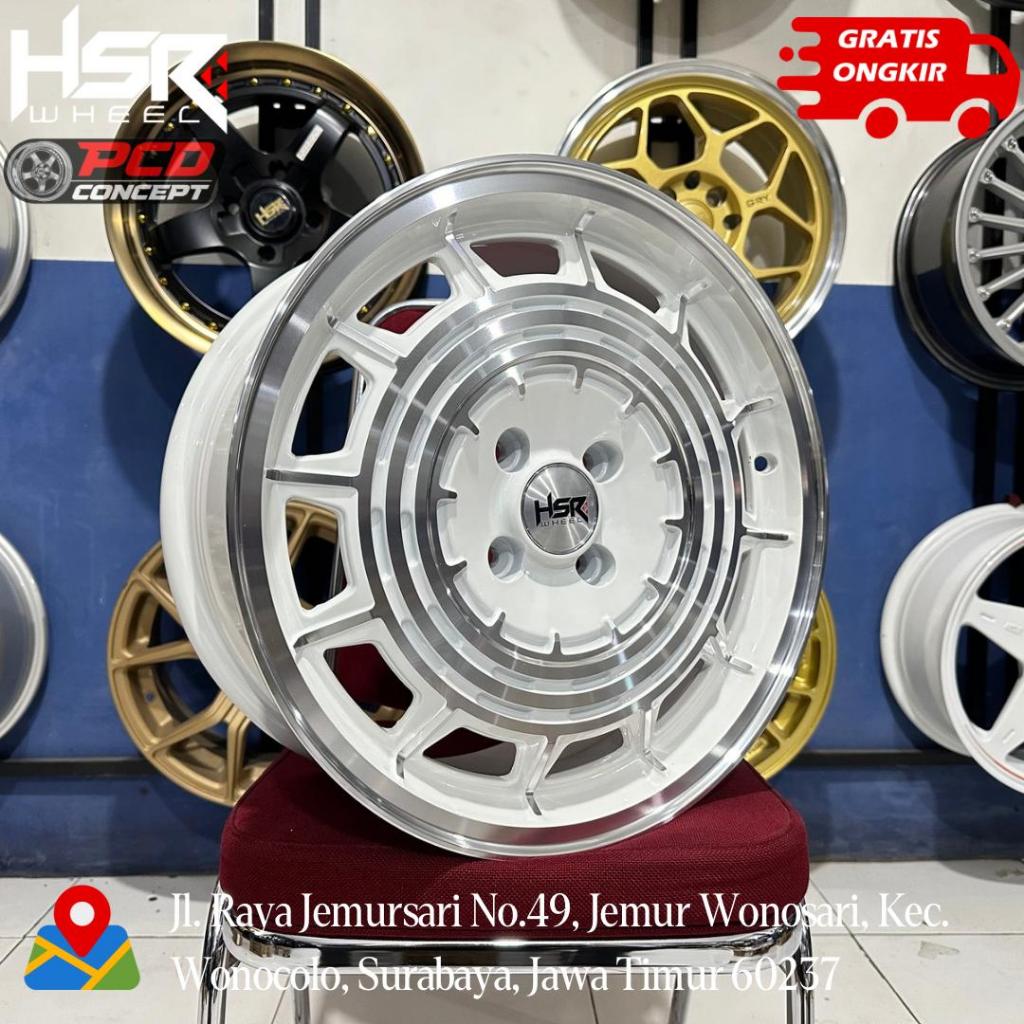 Jual VELG MOBIL RACING MURAH SURABAYA HSR RTR RING 15X6,5 H4X100 ET 40 RATA BODY | Shopee Indonesia