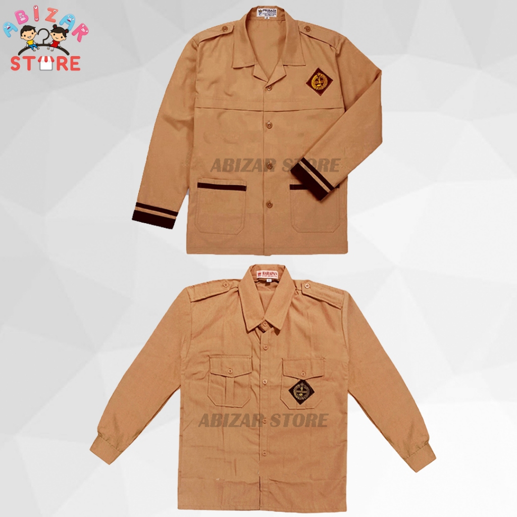 Jual Seragam kemeja baju pramuka sd sekolah dasar siaga penggalang lengan tangan panjang putra ...