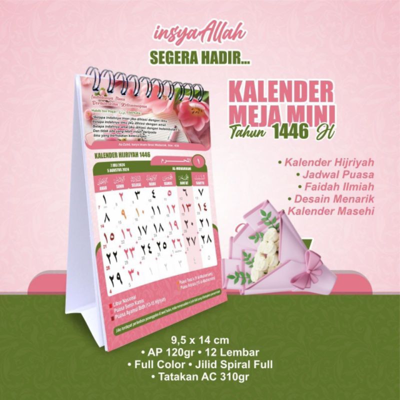 Jual KELENDER HIJRIYAH MEJA MINI (KELENDER DUDUK) | Shopee Indonesia