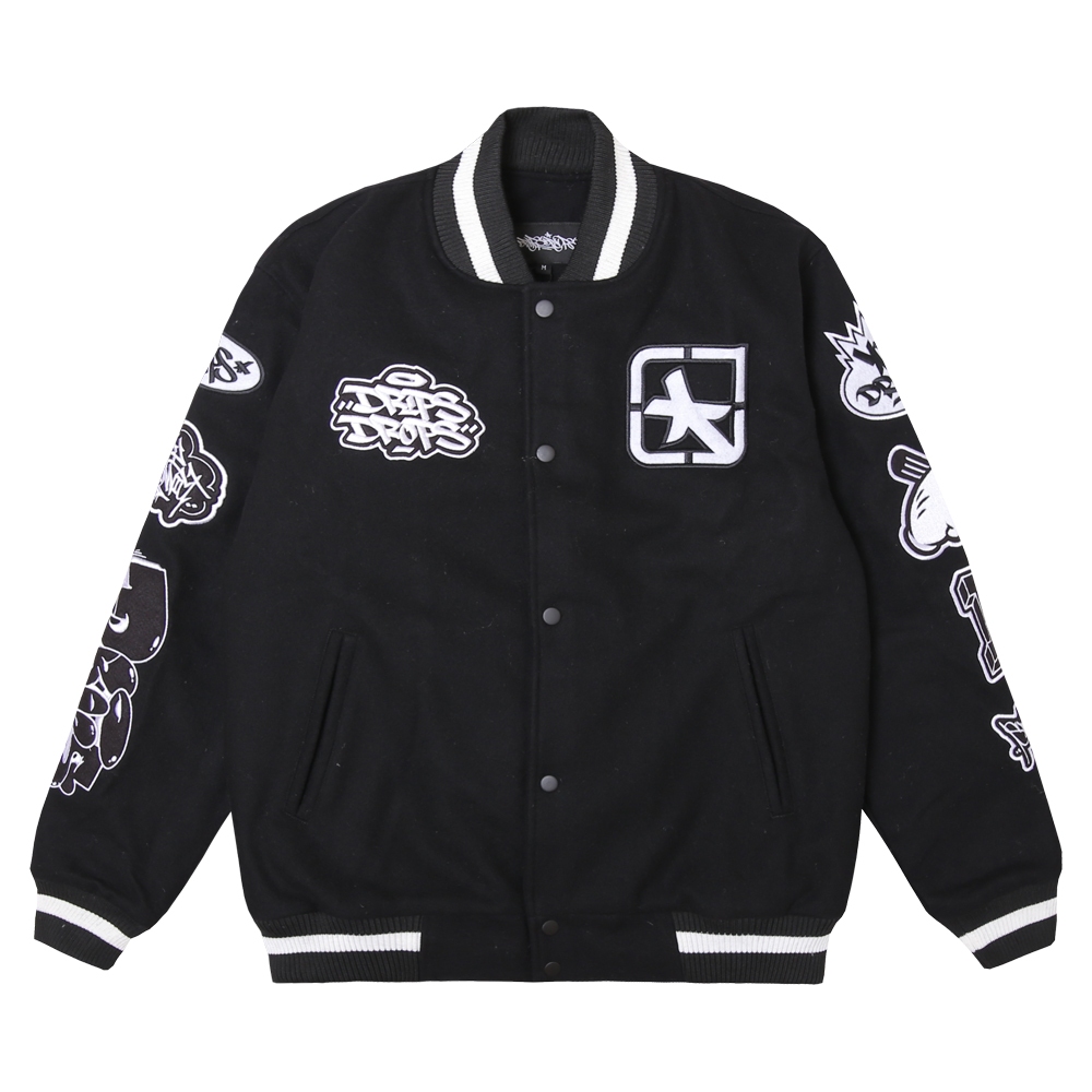 Jual Dripsndrops Jacket Varsity Star Soldier #4 Black | Shopee Indonesia