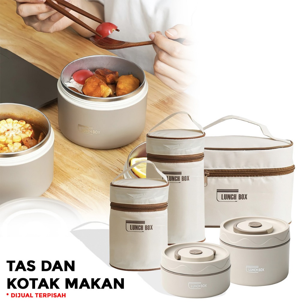 Jual Lunch Box Stainless Dua Lapis Kotak Makan Portable Tempat Bekal ...