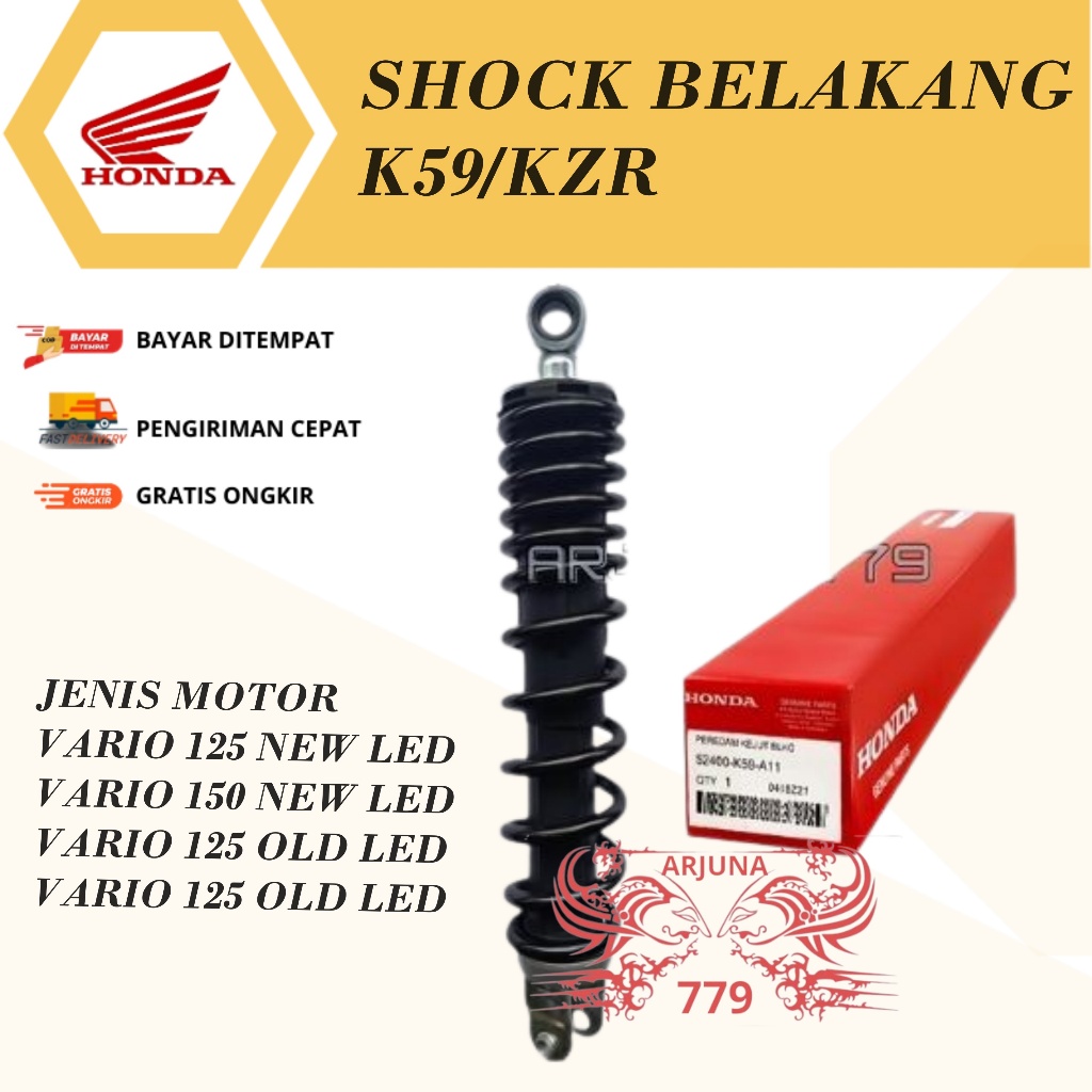 Jual SHOCK BELAKANG HONDA VARIO 150 125 OLD DAN NEW K59 SHOCKBREAKER SHOCK SHOK / SOK SEKOK BLK ...